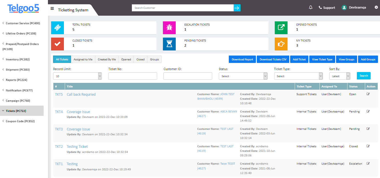 What Status Boxes are showing at the Top of Ticketing System? – Telgoo5 ...