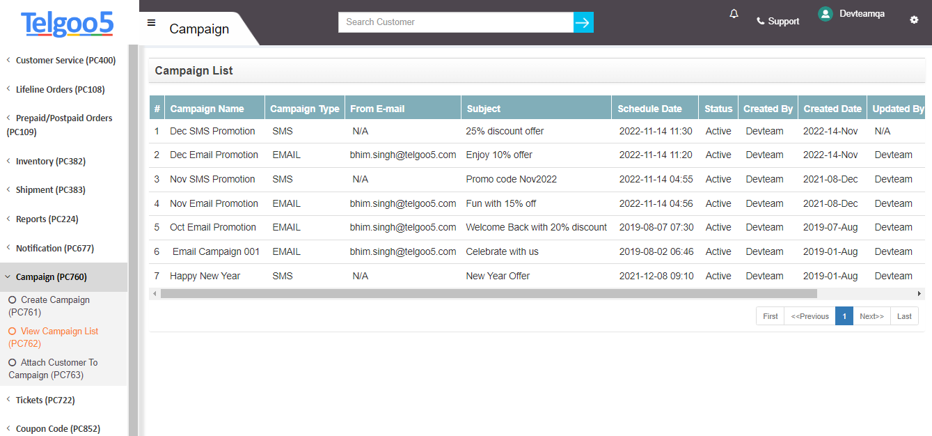 How to view created Campaign? – Telgoo5 Support