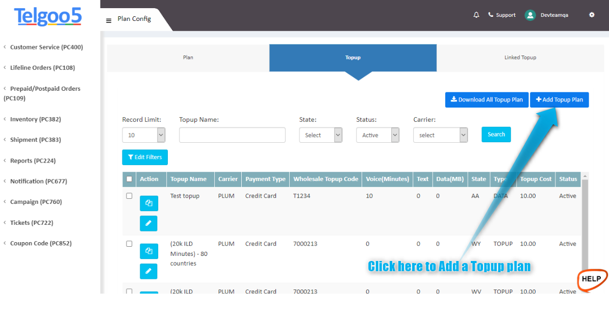 How to add a topup plan in Telgoo5? – Telgoo5 Support