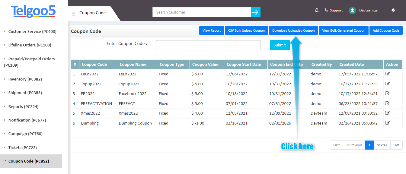 How to download coupons that you have uploaded in Telgoo5 System? – Telgoo5 Support