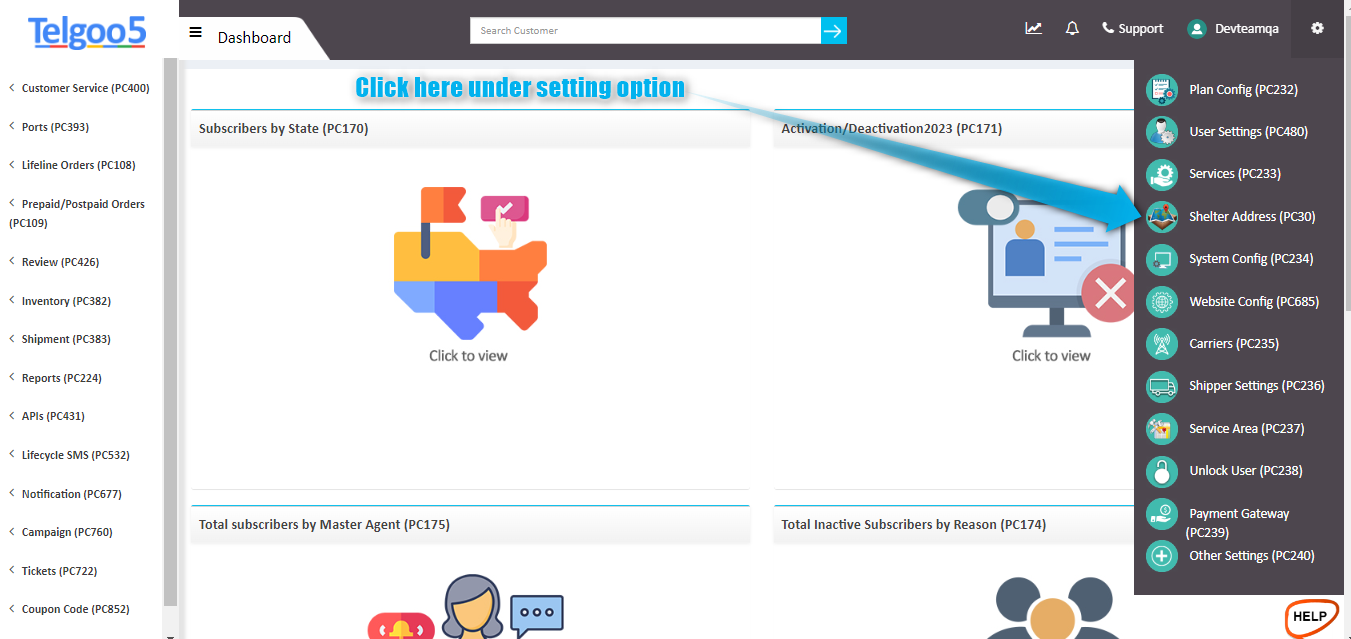 How to add shelter address in Telgoo5? – Telgoo5 Support