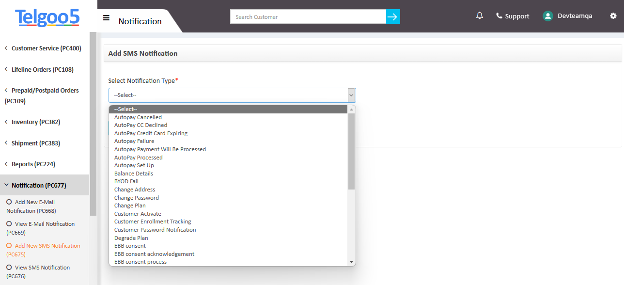 How to add an SMS Template for Notification in Telgoo5? – Telgoo5 Support