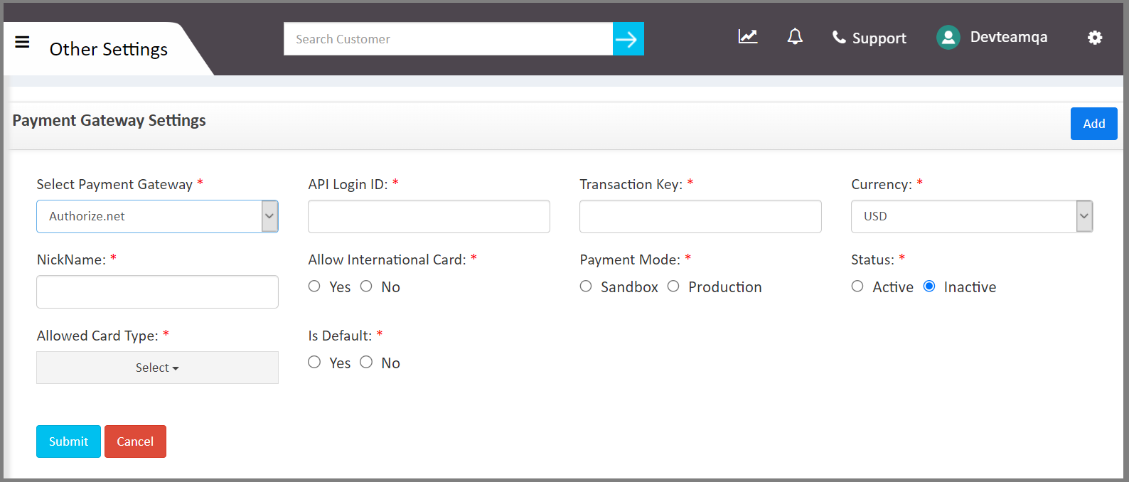 Multiple Payment Gateways – Telgoo5 Support