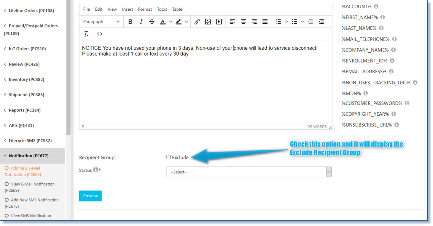 Introducing New Filters for Notification Template - Exclude Recipient Group – Telgoo5 Support