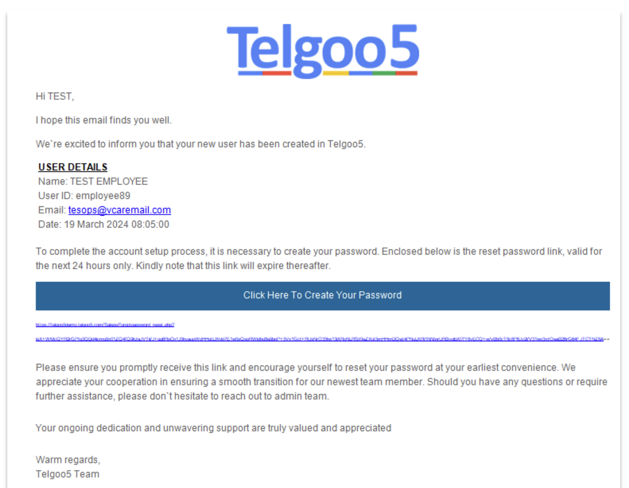 Streamlined Account Creation Using Auto-Generated Password Link ...