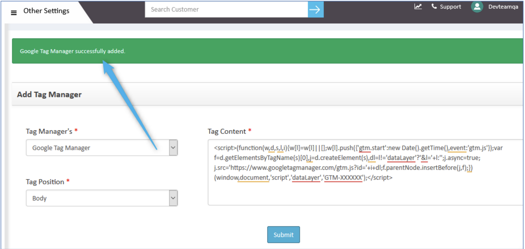Website Tag Management via the Dashboard – Telgoo5 Support